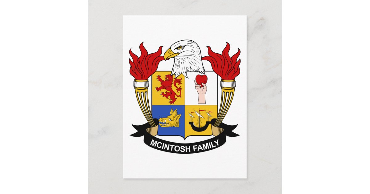 McIntosh Family Crest Postcard | Zazzle
