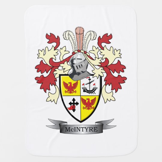 McIntyre Family Crest Coat of Arms Receiving Blanket | Zazzle.com