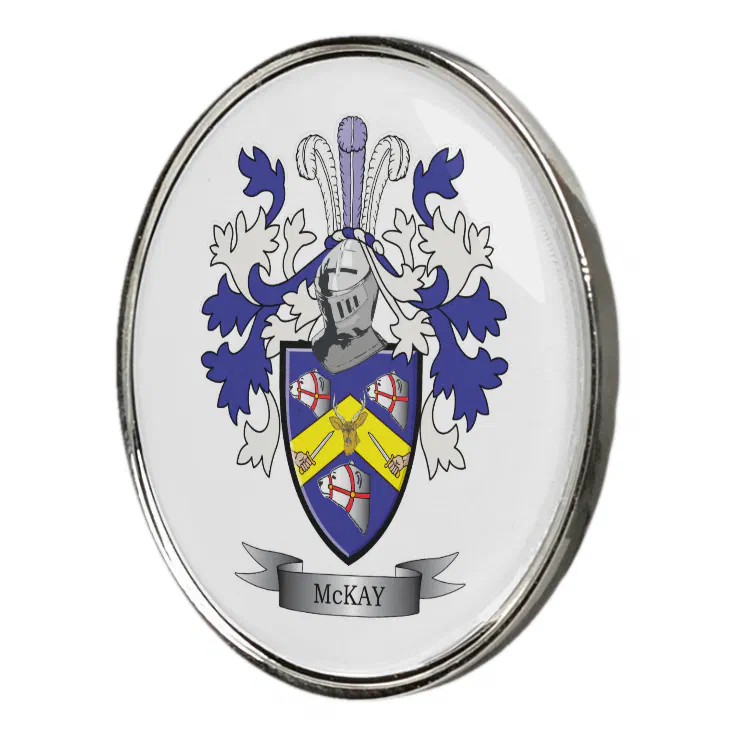 McKay Family Crest Coat of Arms Golf Ball Marker | Zazzle