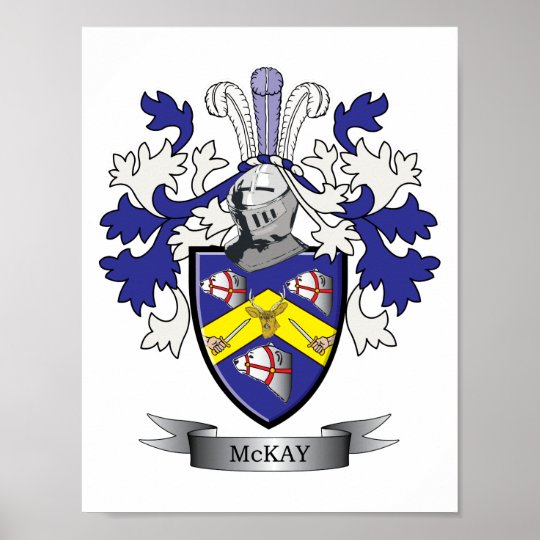 McKay Family Crest Coat of Arms Poster | Zazzle.com