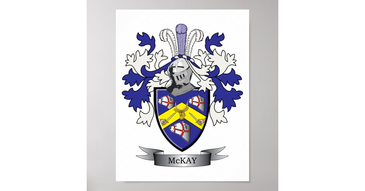 McKay Family Crest Coat Of Arms Poster Zazzle McKay Family Crest Coat Of Arms Poster Zazzle
