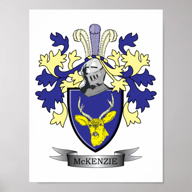 McKenzie Family Crest Coat of Arms Poster | Zazzle