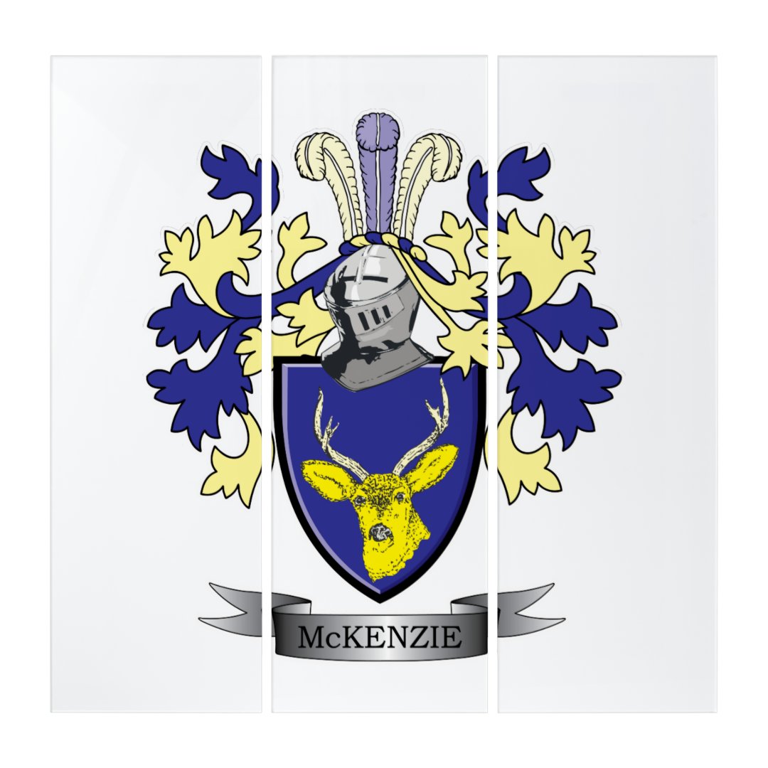 McKenzie Family Crest Coat of Arms Triptych | Zazzle