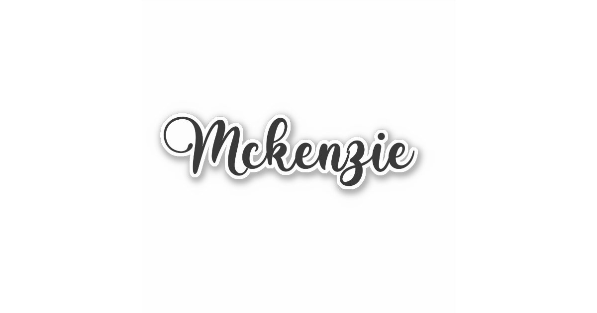Mckenzie Name - Handwritten Calligraphy Sticker | Zazzle