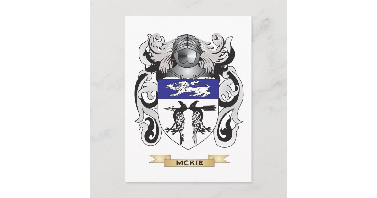 McKie Coat of Arms (Family Crest) Postcard | Zazzle