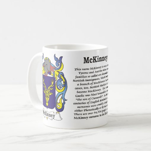 McKinney Family Coat of Arms on a mug | Zazzle