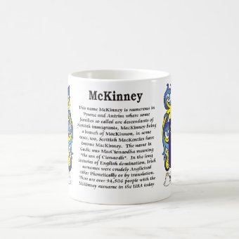 McKinney Family Coat of Arms on a mug | Zazzle