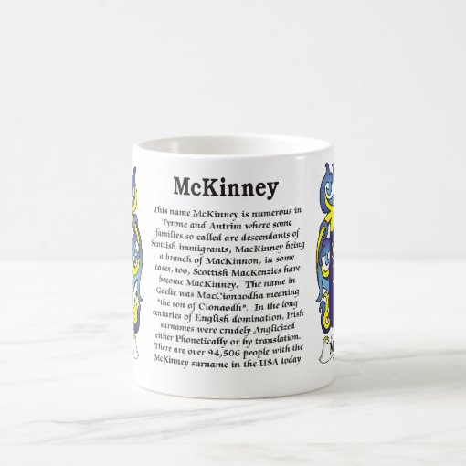 McKinney Family Coat of Arms on a mug | Zazzle