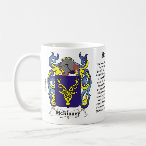 McKinney Family Coat of Arms on a mug | Zazzle