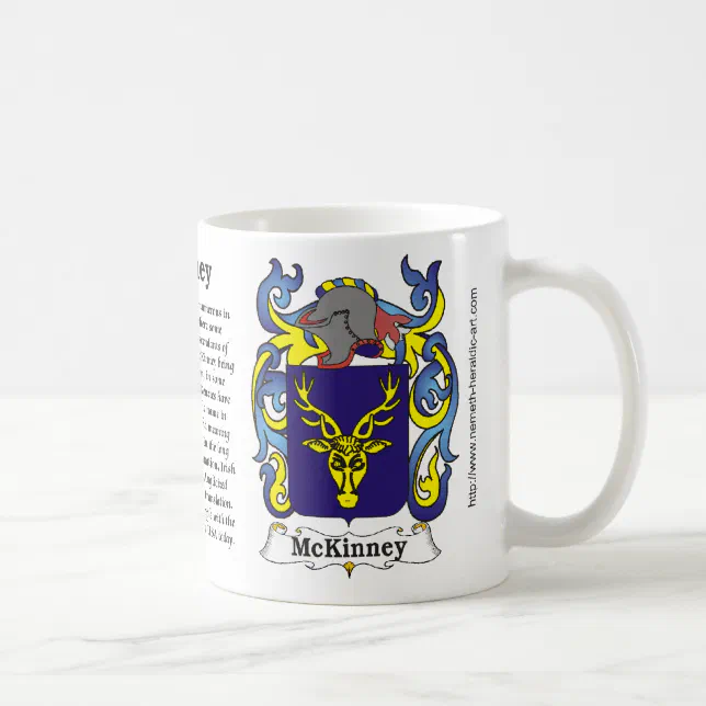 McKinney Family Coat of Arms on a mug | Zazzle