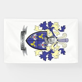 McKinney Family Crest Coat of Arms Banner | Zazzle