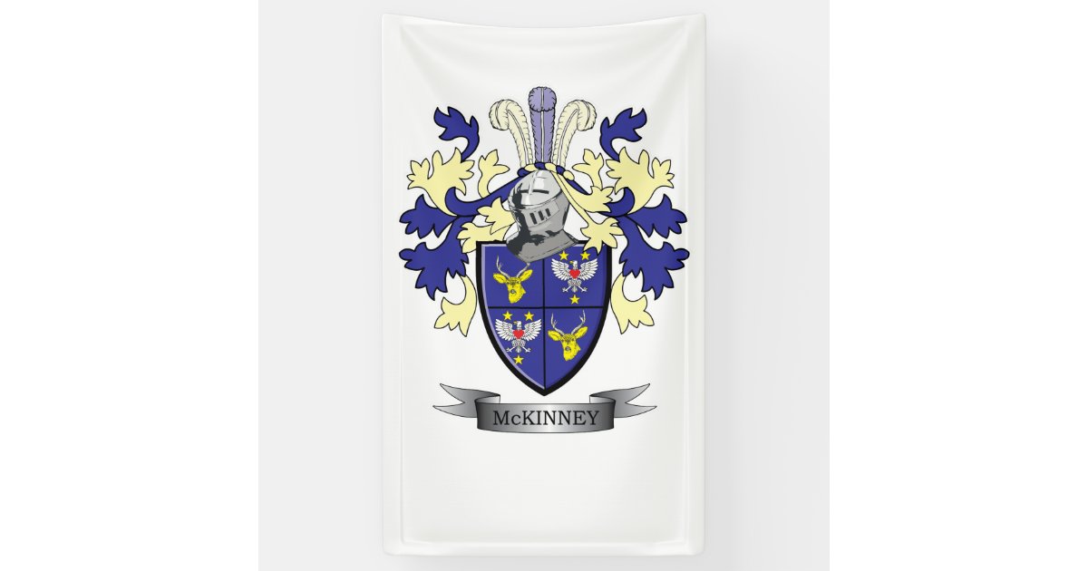 McKinney Family Crest Coat of Arms Banner | Zazzle