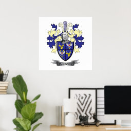 McKinney Family Crest Coat of Arms Poster | Zazzle