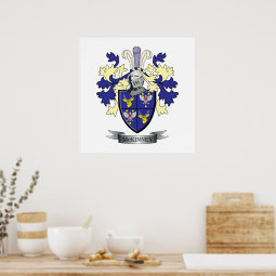 McKinney Family Crest Coat of Arms Poster | Zazzle