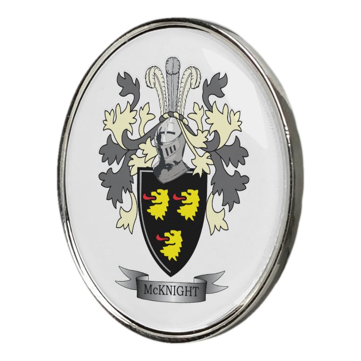 McKnight Family Crest Coat of Arms Golf Ball Marker | Zazzle