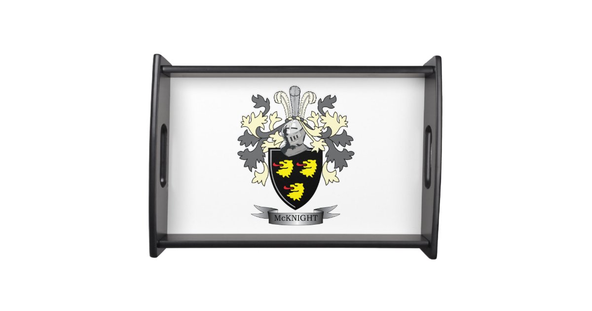 McKnight Family Crest Coat of Arms Serving Tray | Zazzle