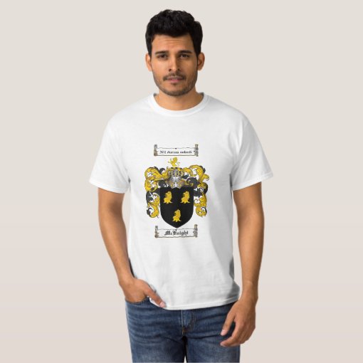 Mcknight Family Crest - Mcknight Coat of Arms T-Shirt | Zazzle