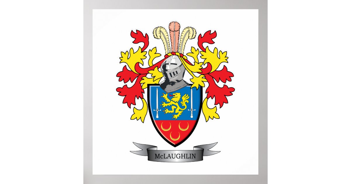 McLaughlin Coat of Arms Poster | Zazzle
