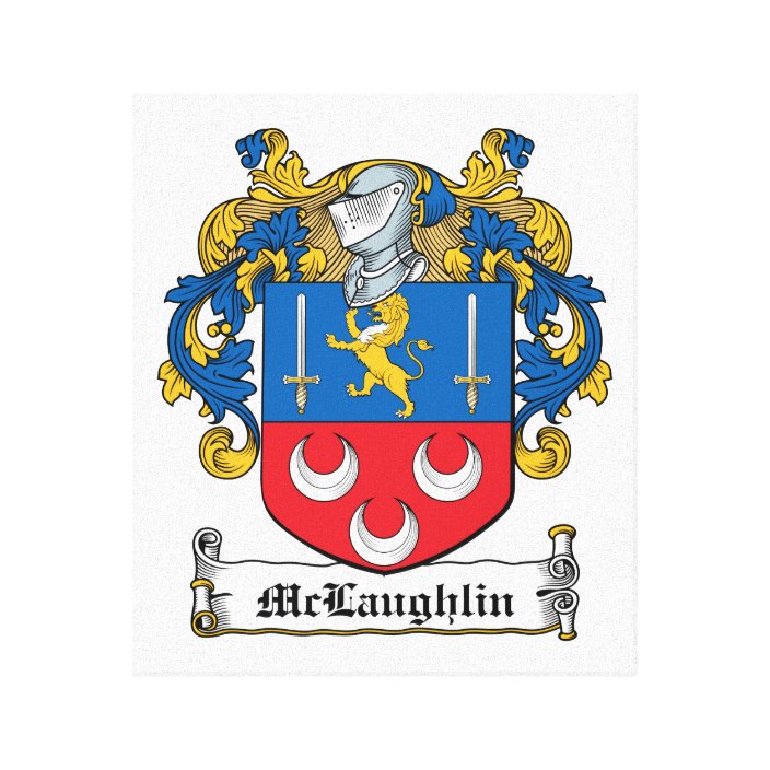 McLaughlin Family Crest Canvas Print | Zazzle.com