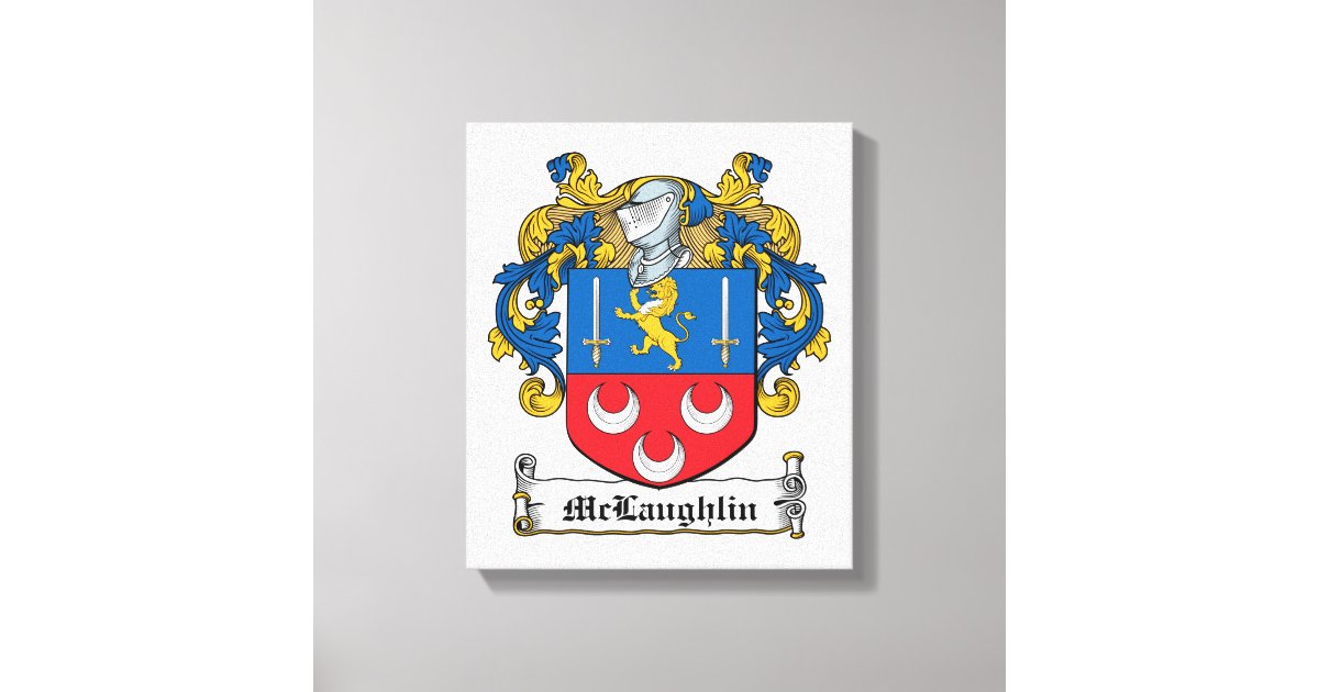 McLaughlin Family Crest Canvas Print | Zazzle