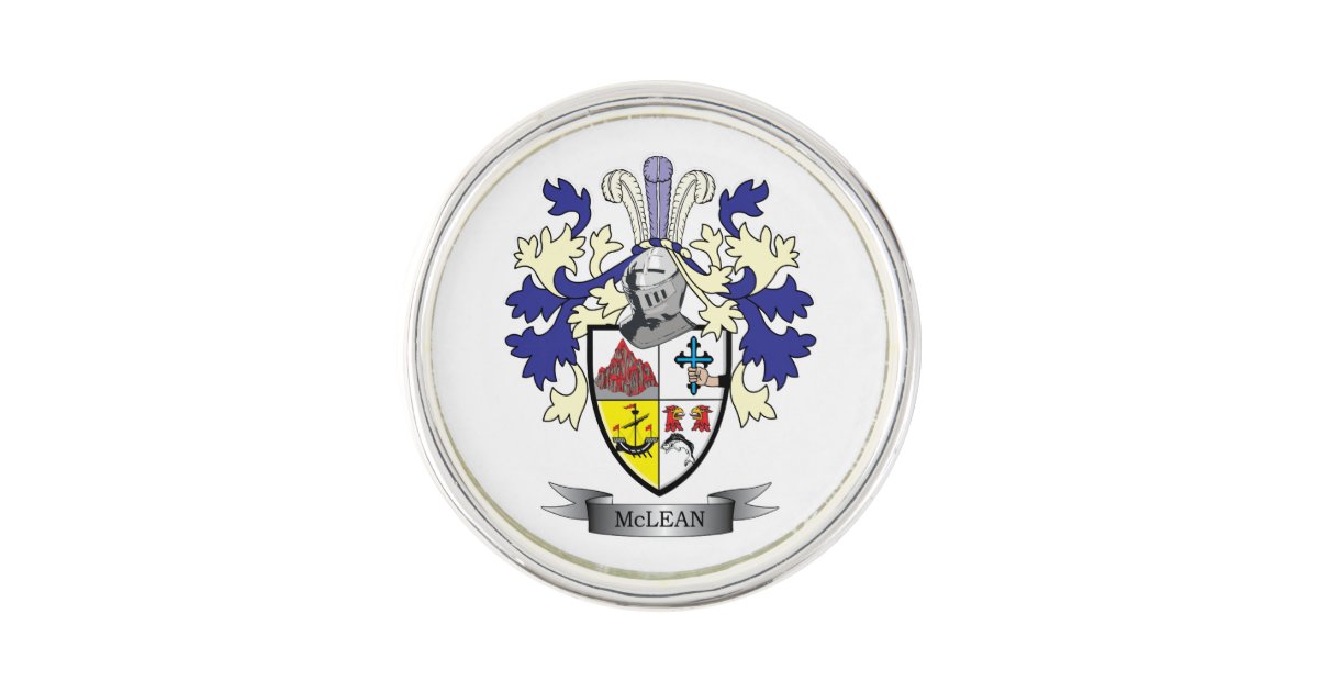 McLean Family Crest Coat of Arms Pin | Zazzle