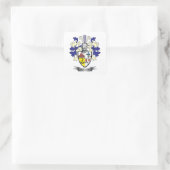 McLean Family Crest Coat of Arms TITLE Square Sticker | Zazzle