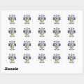 McLean Family Crest Coat of Arms TITLE Square Sticker | Zazzle