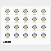 McLean Family Crest Coat of Arms TITLE Square Sticker | Zazzle