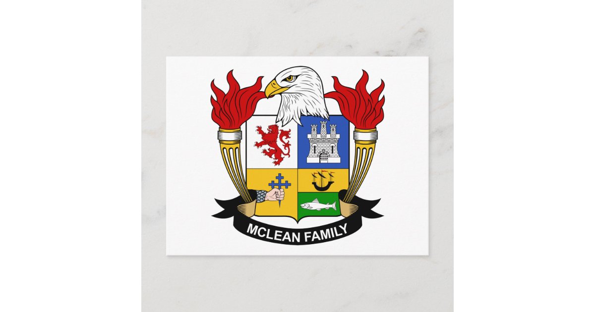 McLean Family Crest Postcard | Zazzle