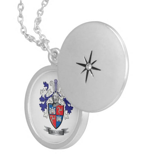 McLeod Family Crest Coat of Arms Locket Necklace | Zazzle