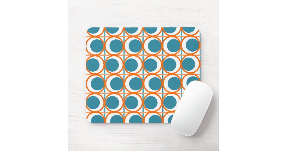 MCM Circles and Lines Mouse Pad | Zazzle