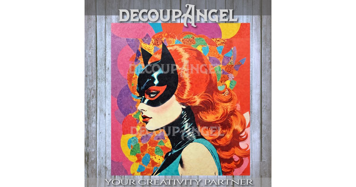 MCM Portrait of Cat Lady Decoupage Tissue Paper | Zazzle