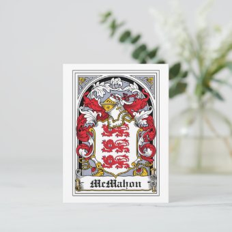 McMahon Family Crest Postcard | Zazzle