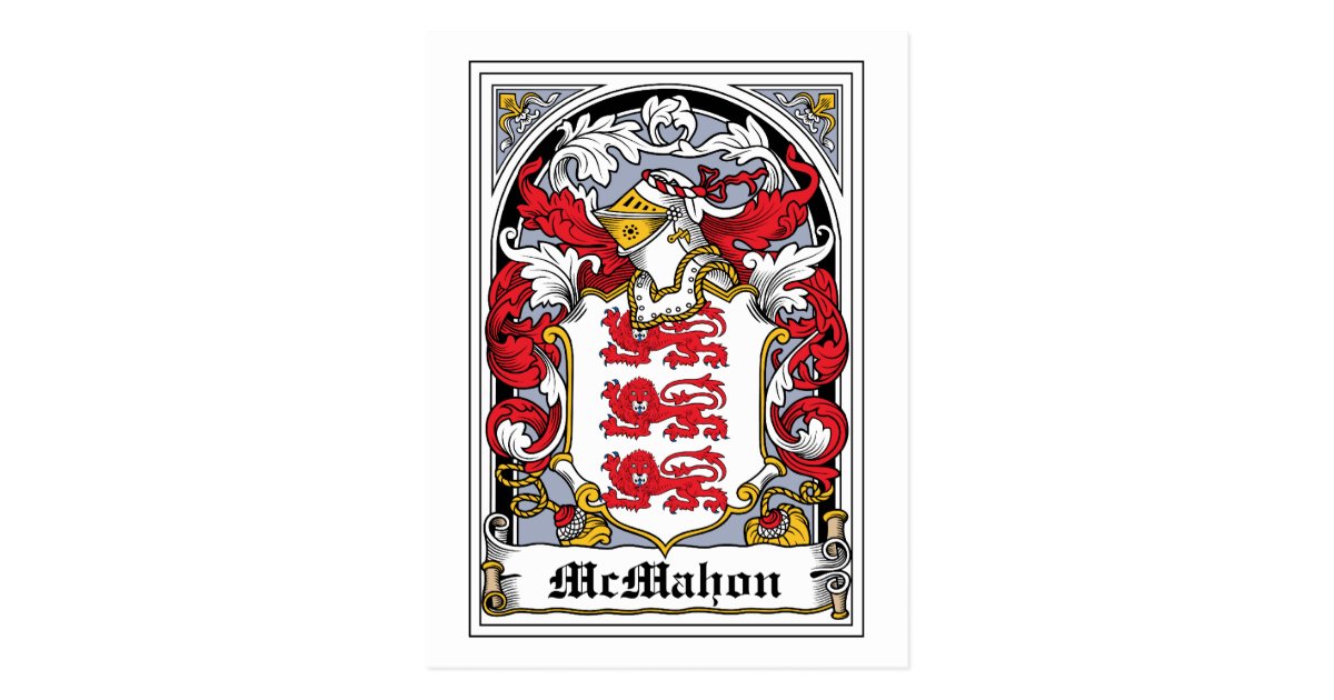 McMahon Family Crest Postcard | Zazzle.com