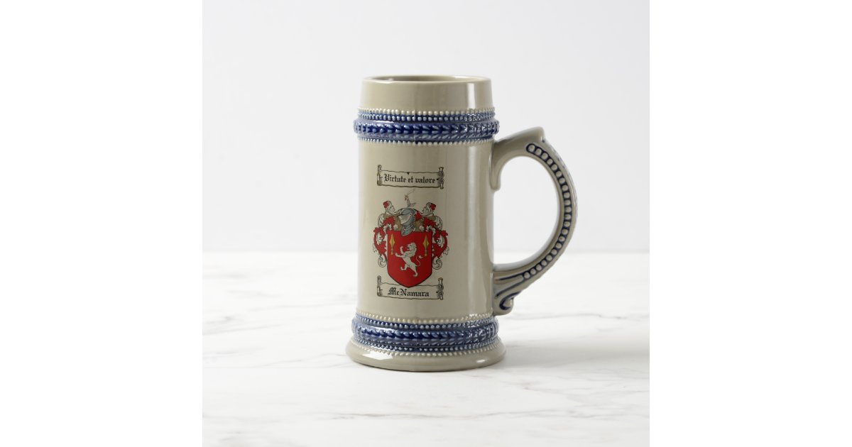 Mcnamara Coat of Arms Stein / Mug | Zazzle