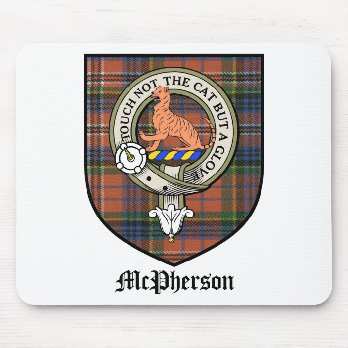 McPherson Clan Crest Badge Tartan Mouse Pad | Zazzle.com