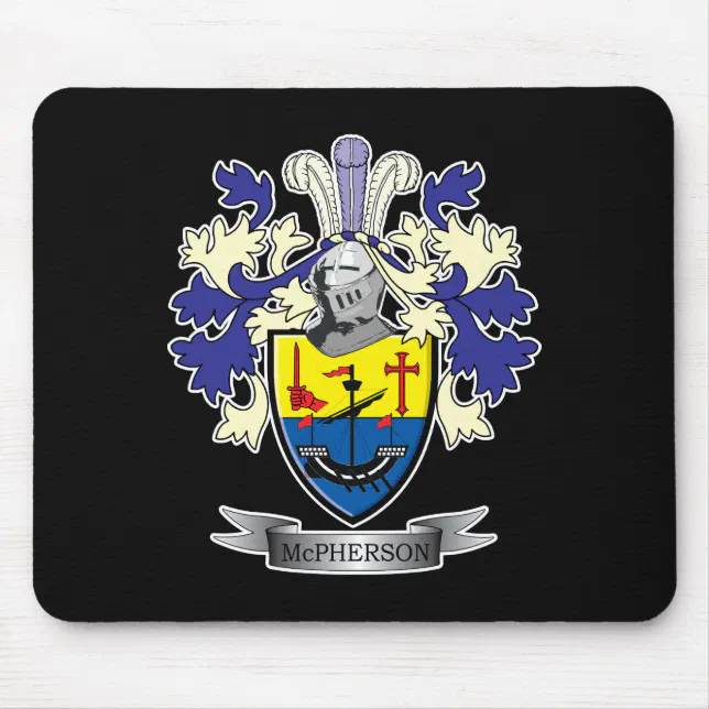McPherson Family Crest Coat of Arms Mouse Pad | Zazzle