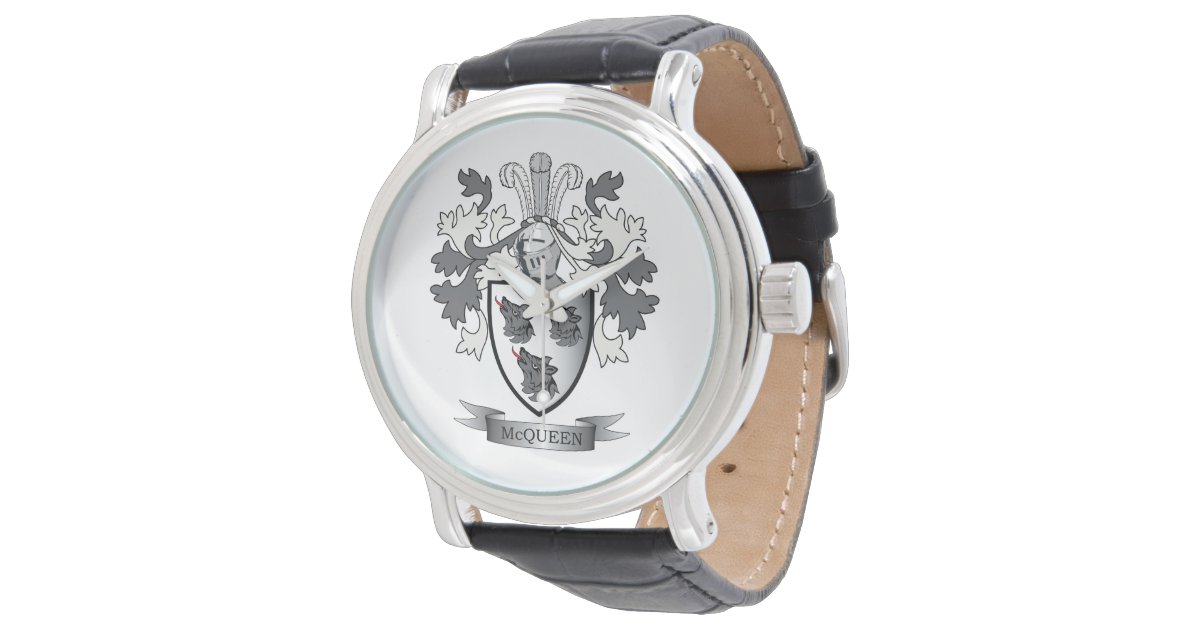 McQueen Family Crest Coat of Arms Watch | Zazzle