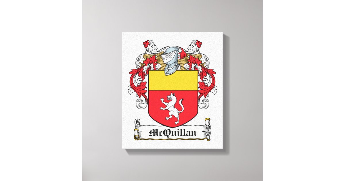 McQuillan Family Crest Canvas Print | Zazzle