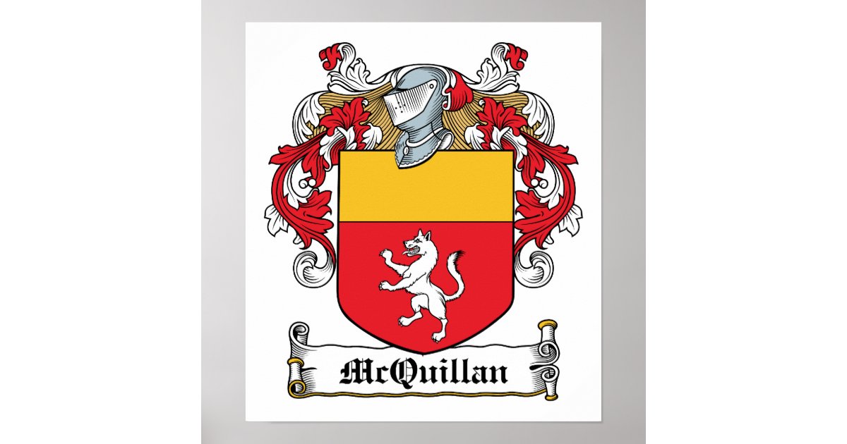 McQuillan Family Crest Poster | Zazzle
