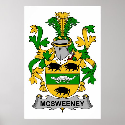 McSweeney Family Crest Poster | Zazzle
