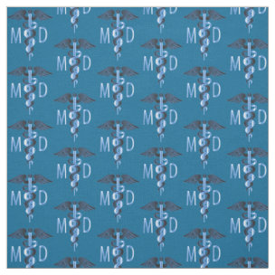 Medical Pattern Design - Baby Blue Fabric | Zazzle.com