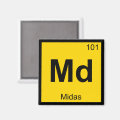 Md - Midas Greek Chemistry Periodic Table Symbol Magnet | Zazzle