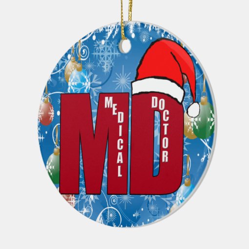MD SANTA CHRISTMAS ORNAMENT MEDICAL DOCTOR | Zazzle