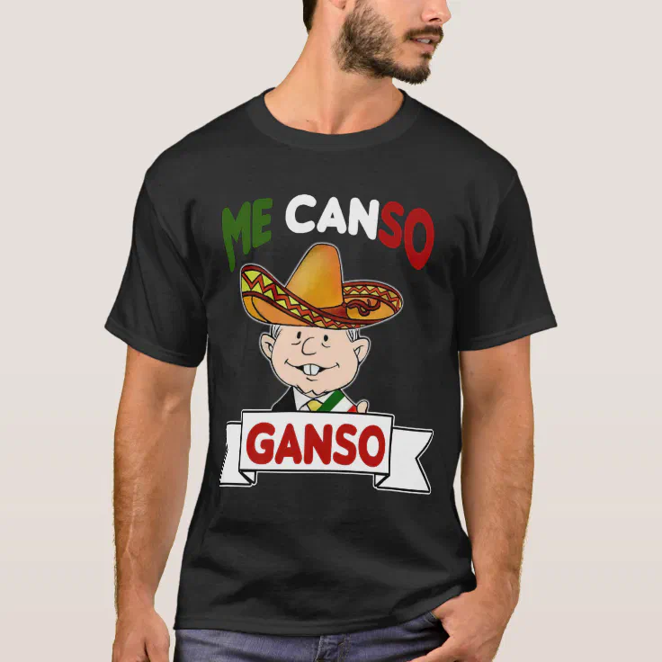 Me Canso Ganso AMLO Mexican Chibi Cute Black T-shi T-Shirt | Zazzle