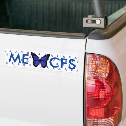 ME/CFS Blue Awareness Ribbon Bumper Sticker | Zazzle