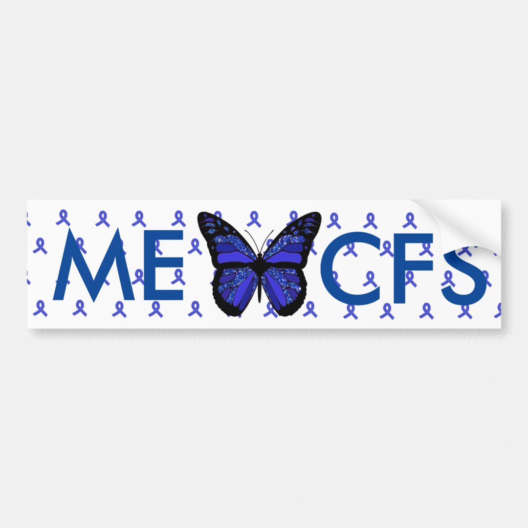 ME/CFS Blue Awareness Ribbon Bumper Sticker | Zazzle