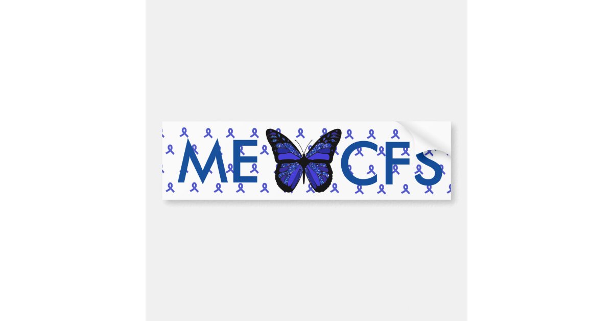 ME/CFS Blue Awareness Ribbon Bumper Sticker | Zazzle