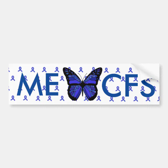 ME/CFS Blue Awareness Ribbon Bumper Sticker | Zazzle