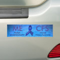 ME/CFS Blue Awareness Ribbon Bumper Sticker | Zazzle